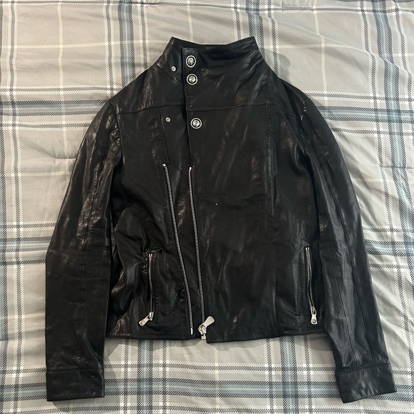 Versace | Jackets & Coats | Versace Leather Jacket | Poshmark